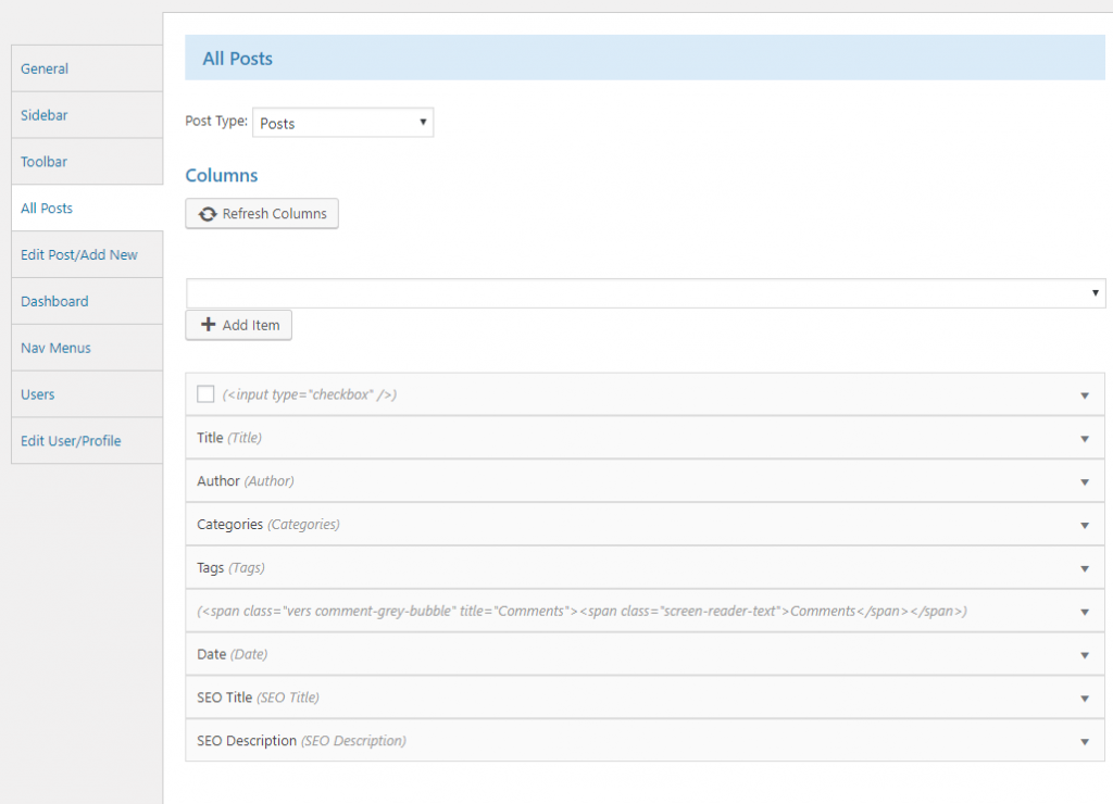 Admin Posts | My WP Customize