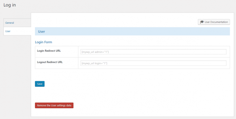 Login User | My WP Customize